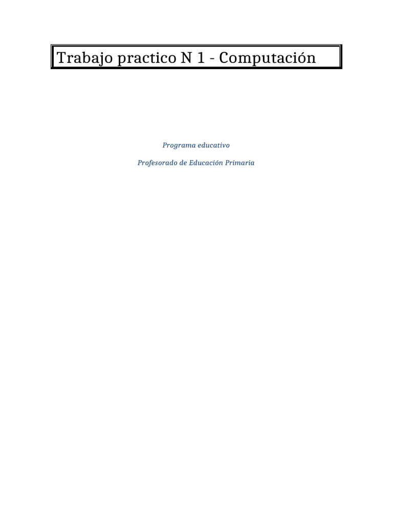 Trabajo Practico Word | PDF