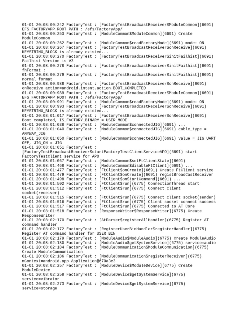 First Boot Log | PDF