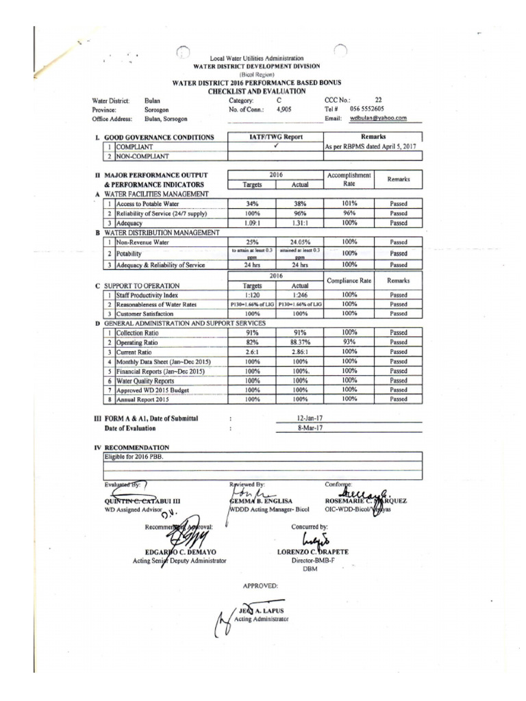 Performance and Delivery Targets 2016 | PDF