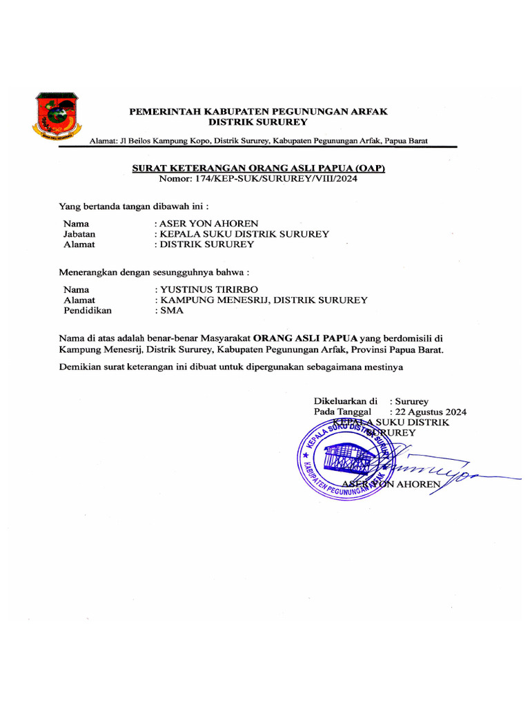 Keterangan Distrik | PDF