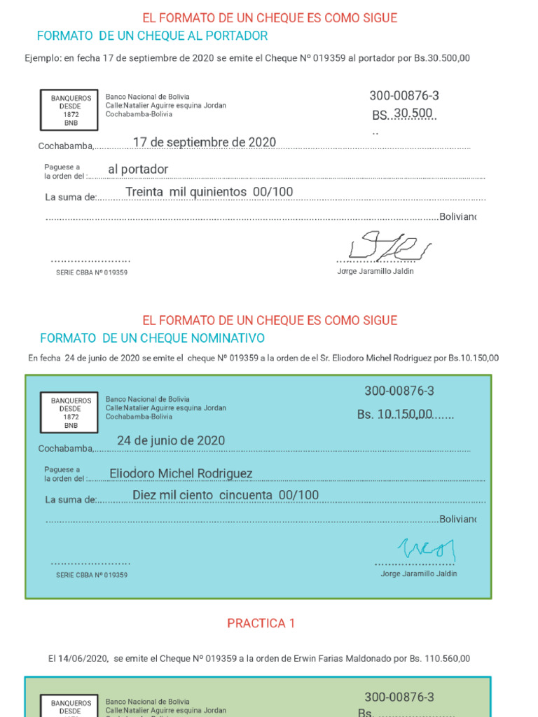 CHEQUES | PDF