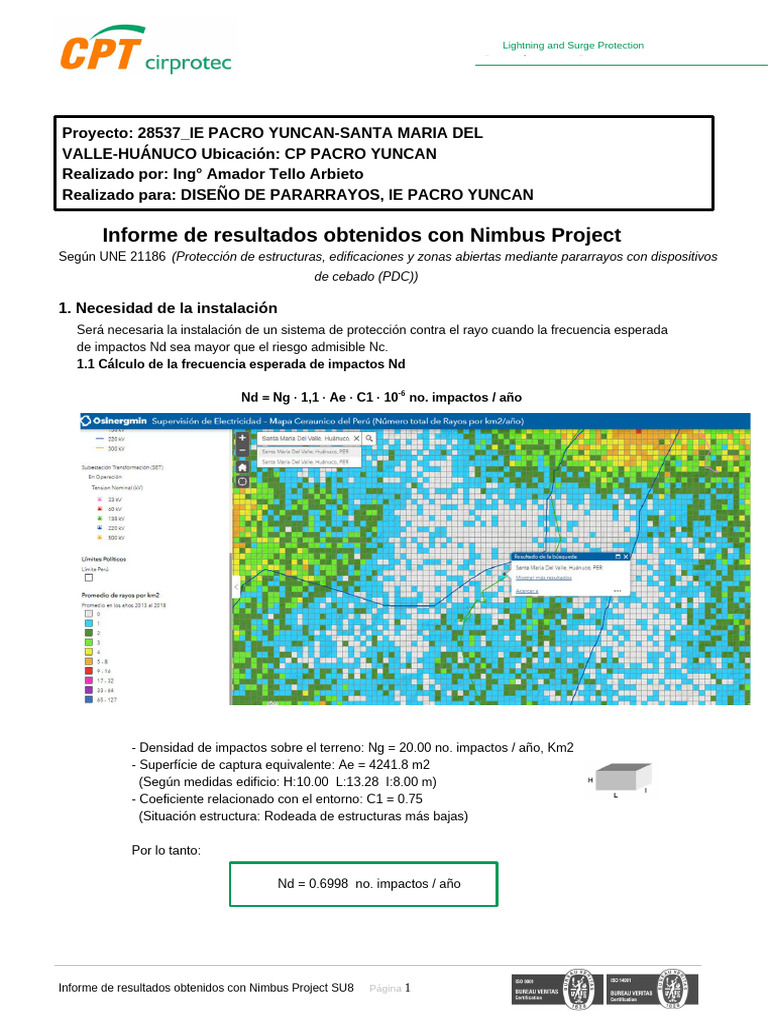 Cálculo Pararrayos norm_28533.OK2 | PDF