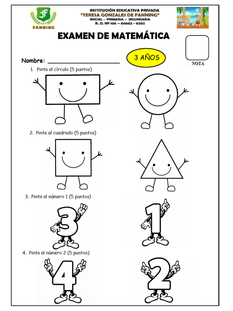 EXAMEN FINAL 3 AÑOS | PDF