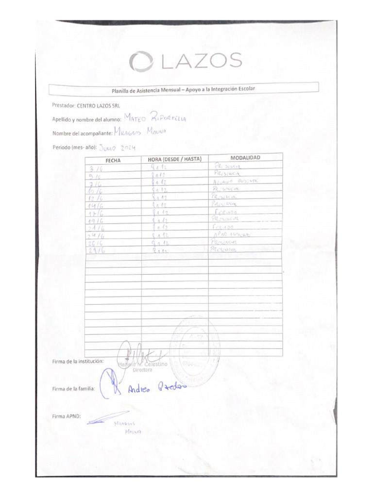 Planilla junio | PDF