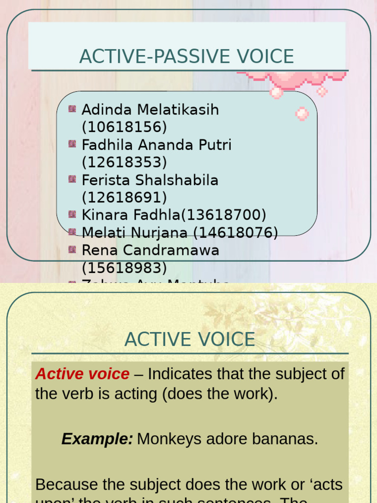 Fix Grammar - Active-Passive Voice | PDF