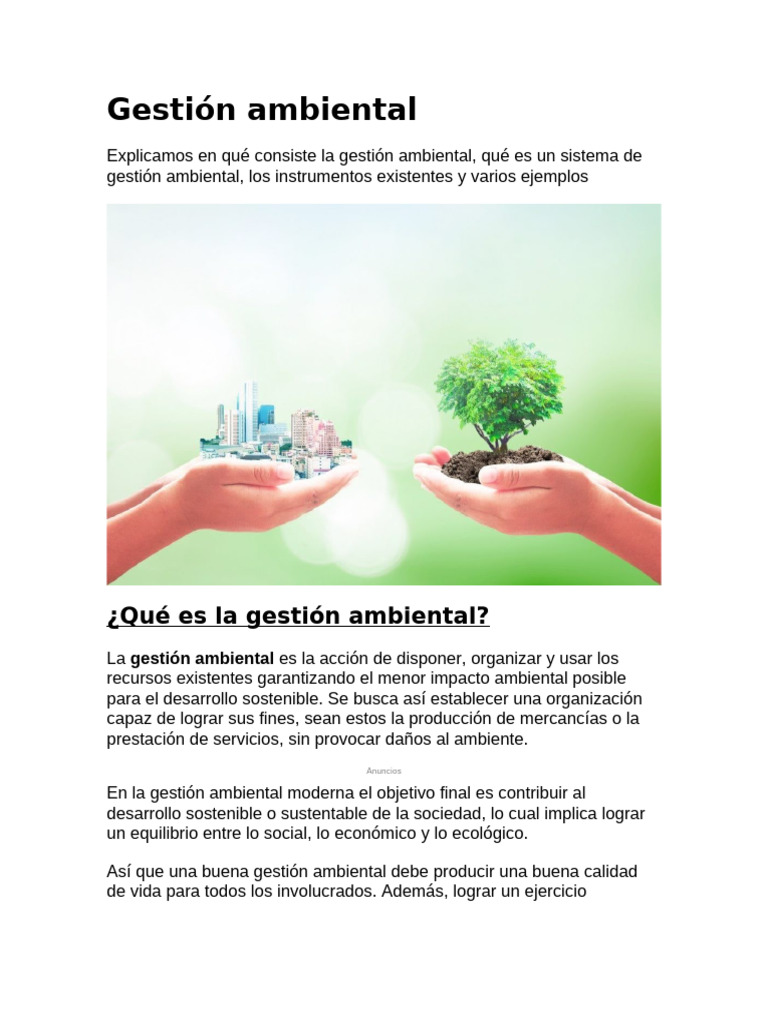 Gestión Ambiental Pdf