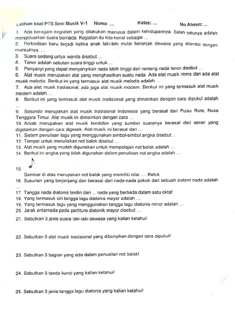 Latihan Ulangan | PDF