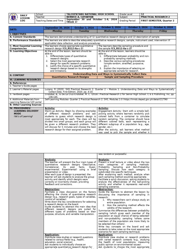 DLL Q2 PR2 Week 1 | PDF