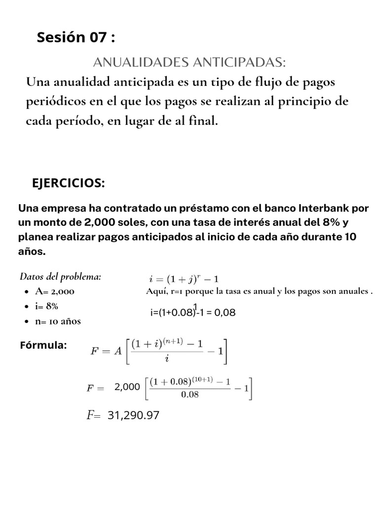 Anualidades Anticipadas | PDF
