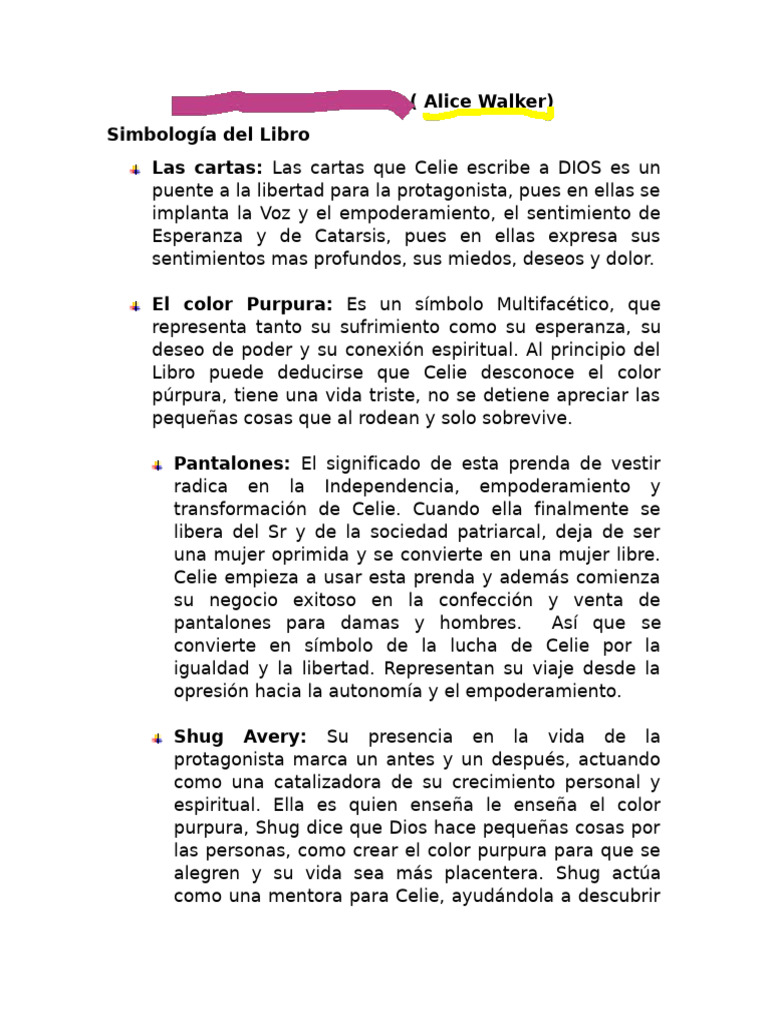 Simbología del Color Púrpura en el Libro | PDF