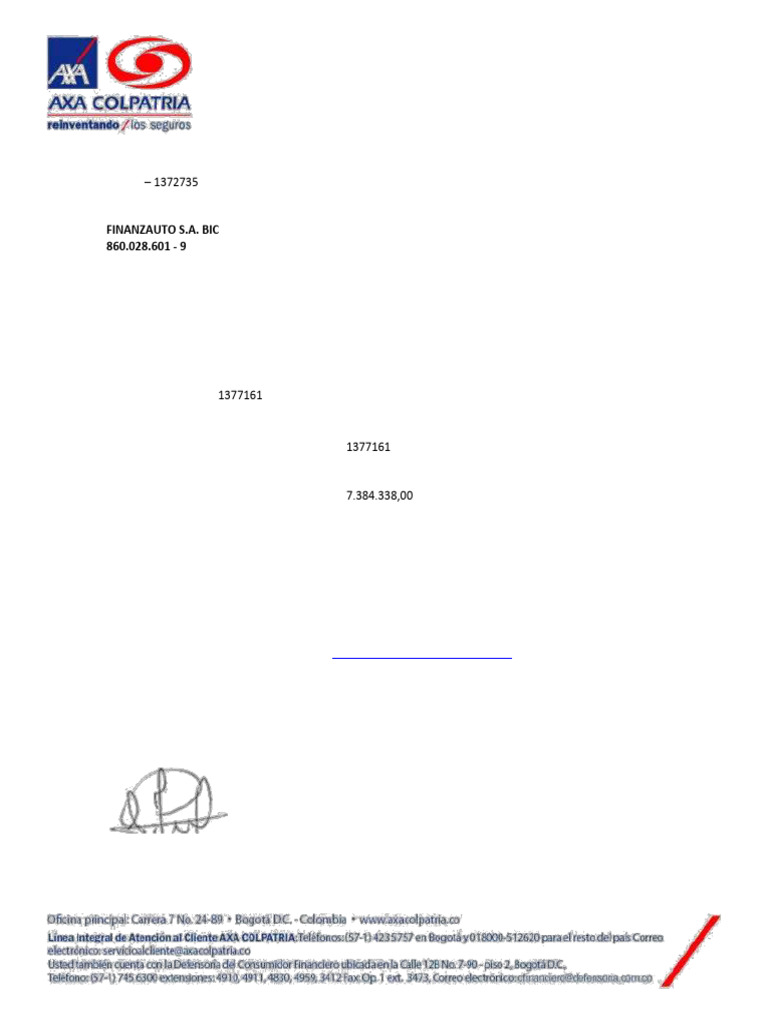 Certificacion Axa | PDF