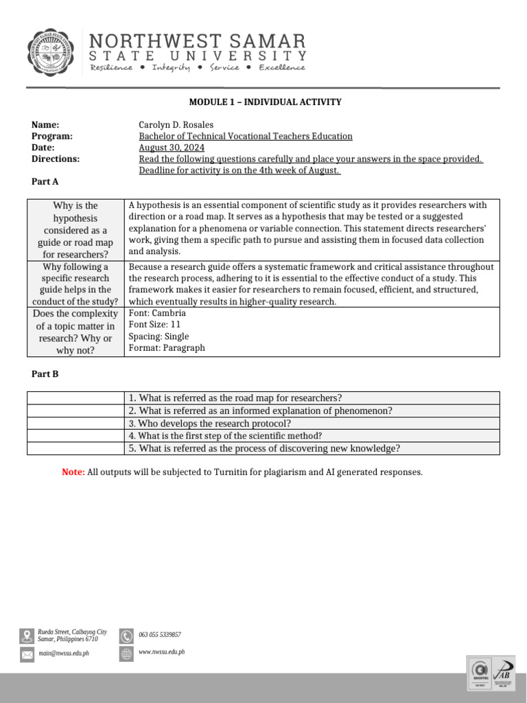 Module 01 Individual Activity | PDF