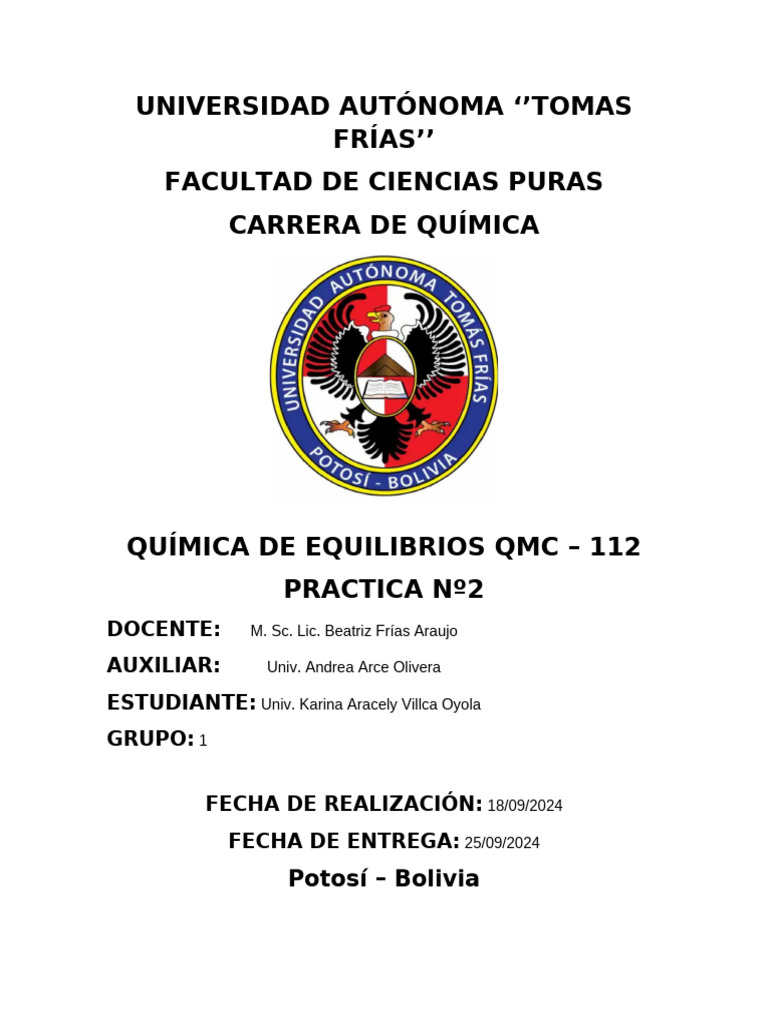 QMC 112 Practica 2 | PDF