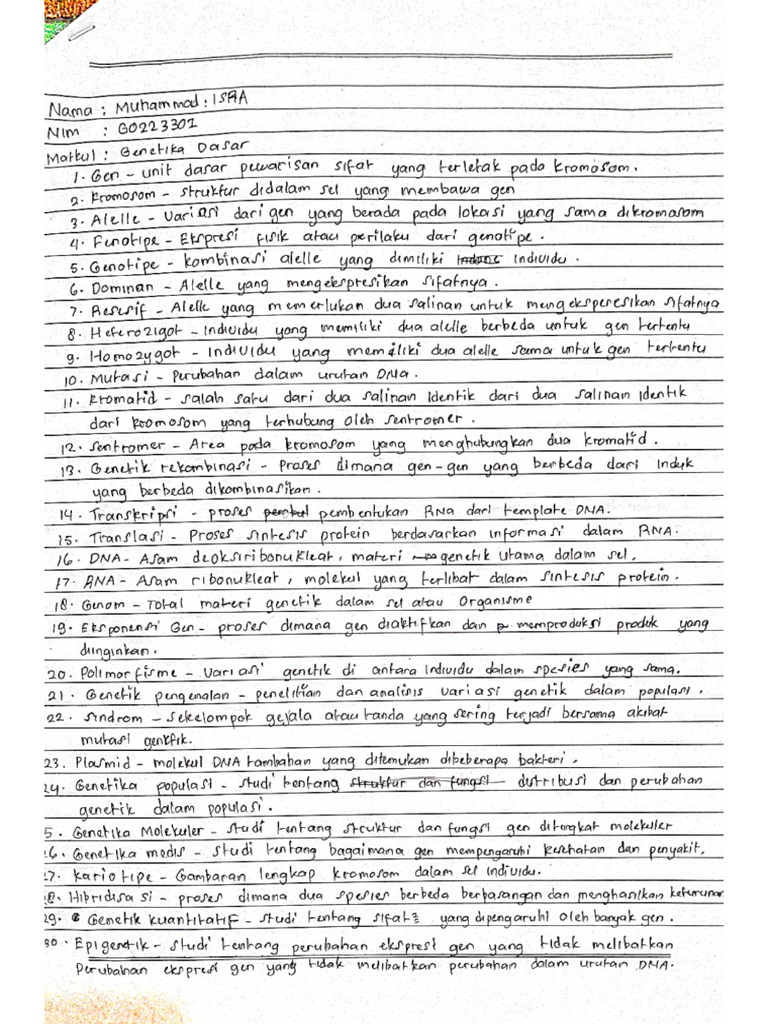 30 Istilah Gen | PDF