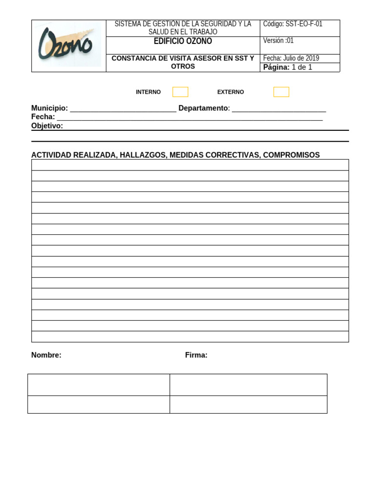 SST Eo F 01 Control Documental | PDF