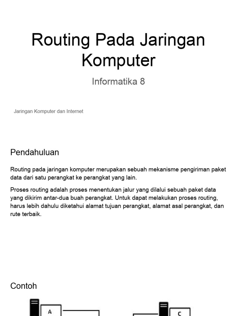 Routing Pada Jaringan Komputer | PDF