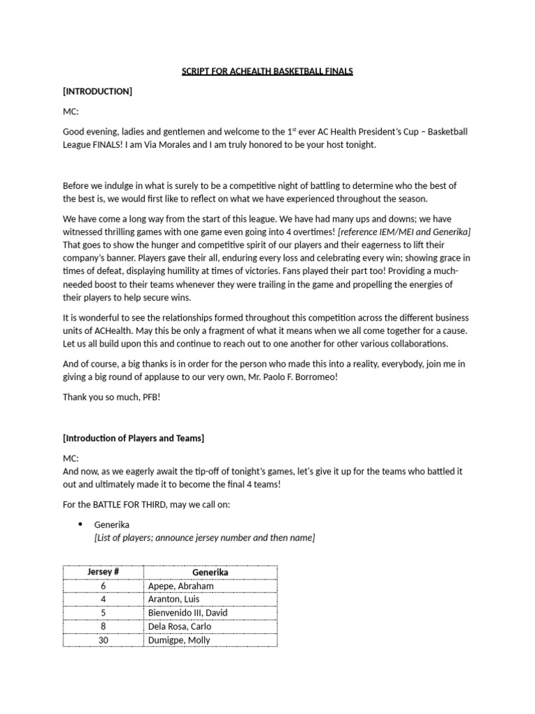 President's Cup Basketball Finals (Script) - 2024-05-13d | PDF