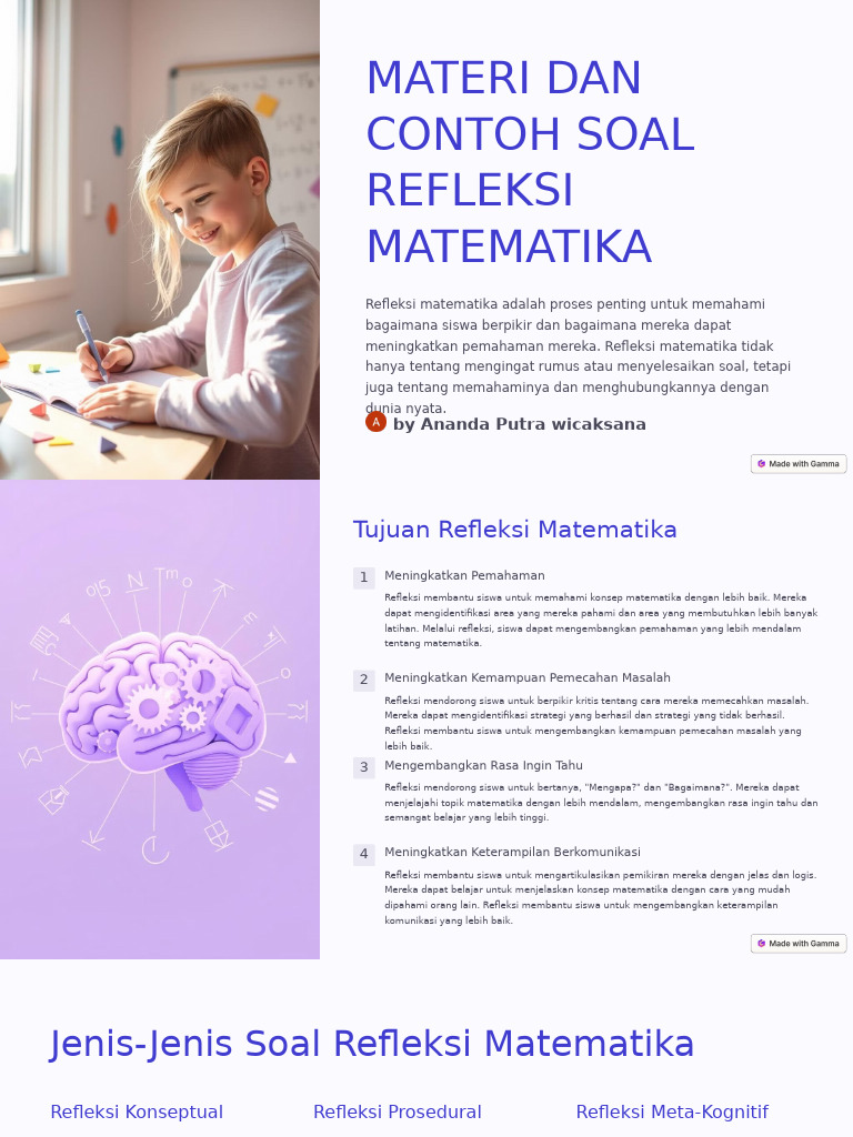 Materi Dan Contoh Soal Refleksi Matematika | PDF