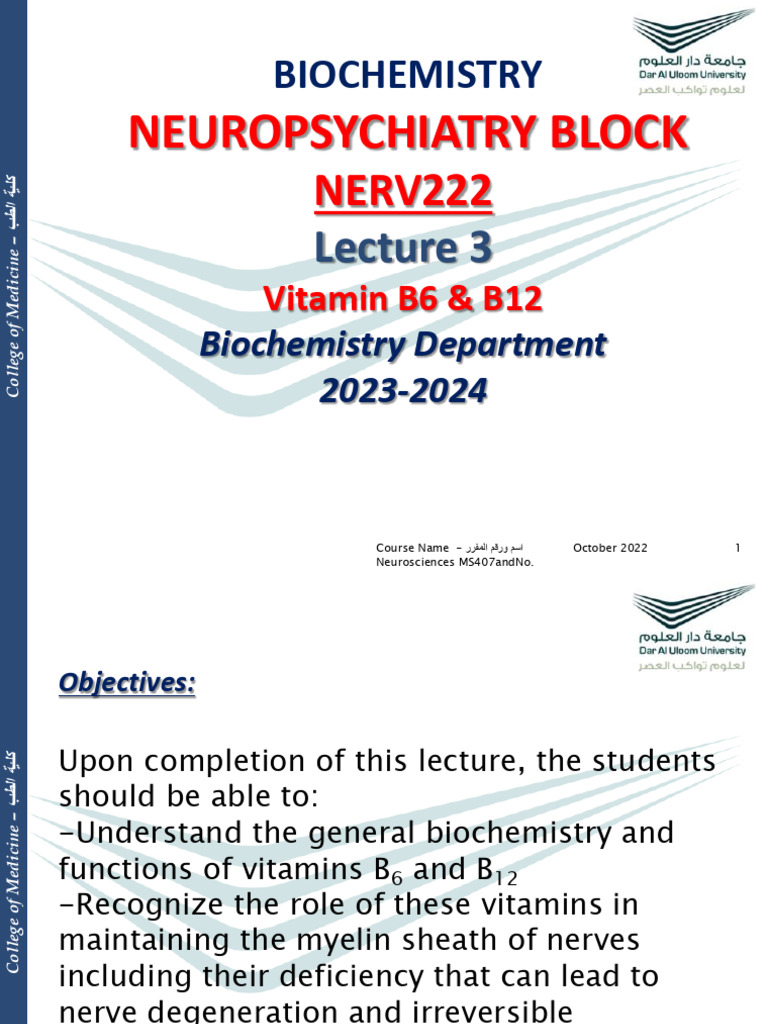 Vitamin B6 and B12 | PDF