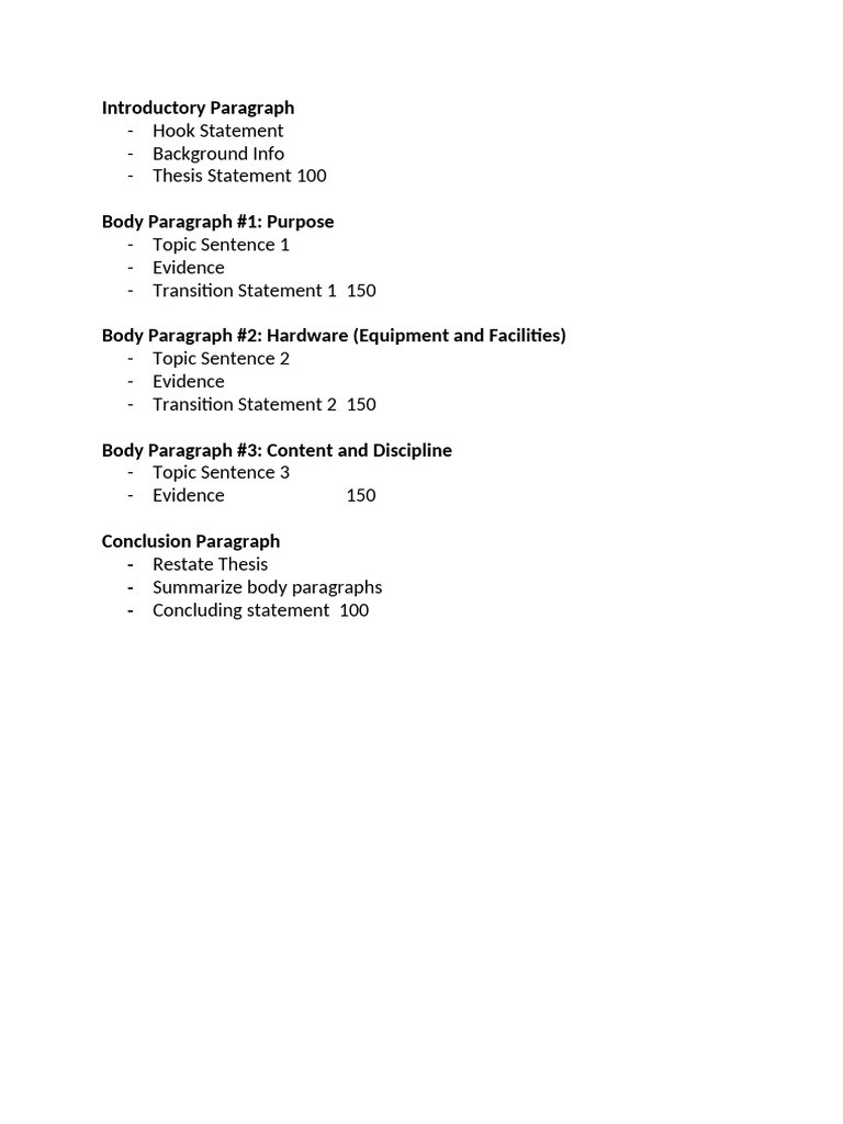 Essay Structure | PDF