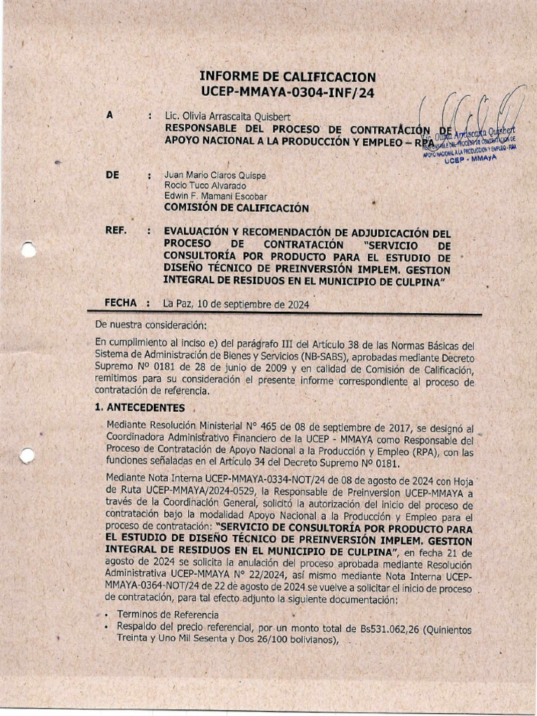 informe modfelo | PDF