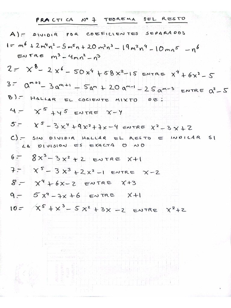 Práctica 7 Matemáticas | PDF
