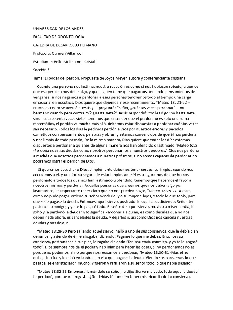 Relator-A Joyce Meyer | PDF | Perdón | Amor