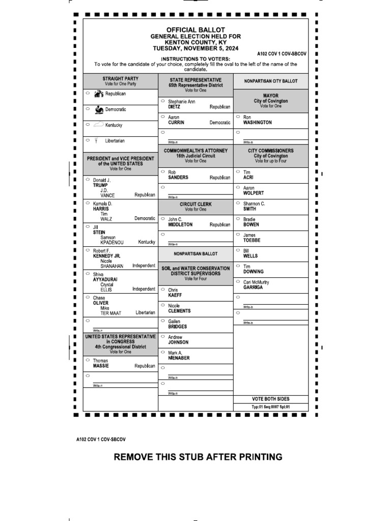 Covington's Sample Ballot | PDF