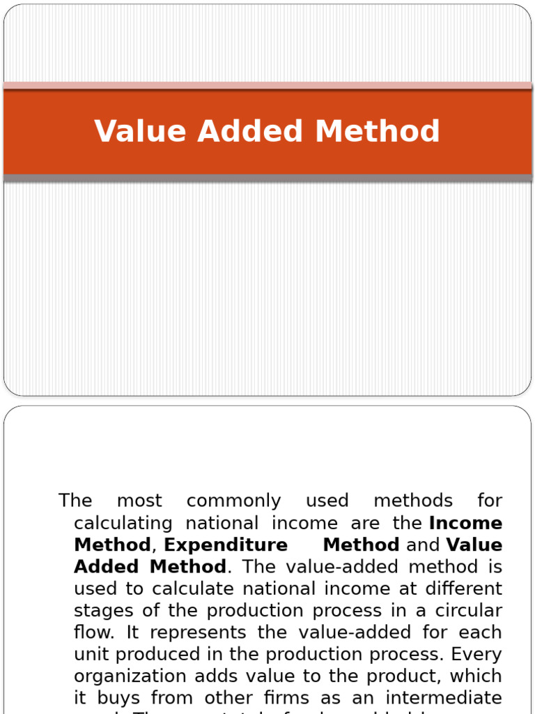 Value Added Method | PDF