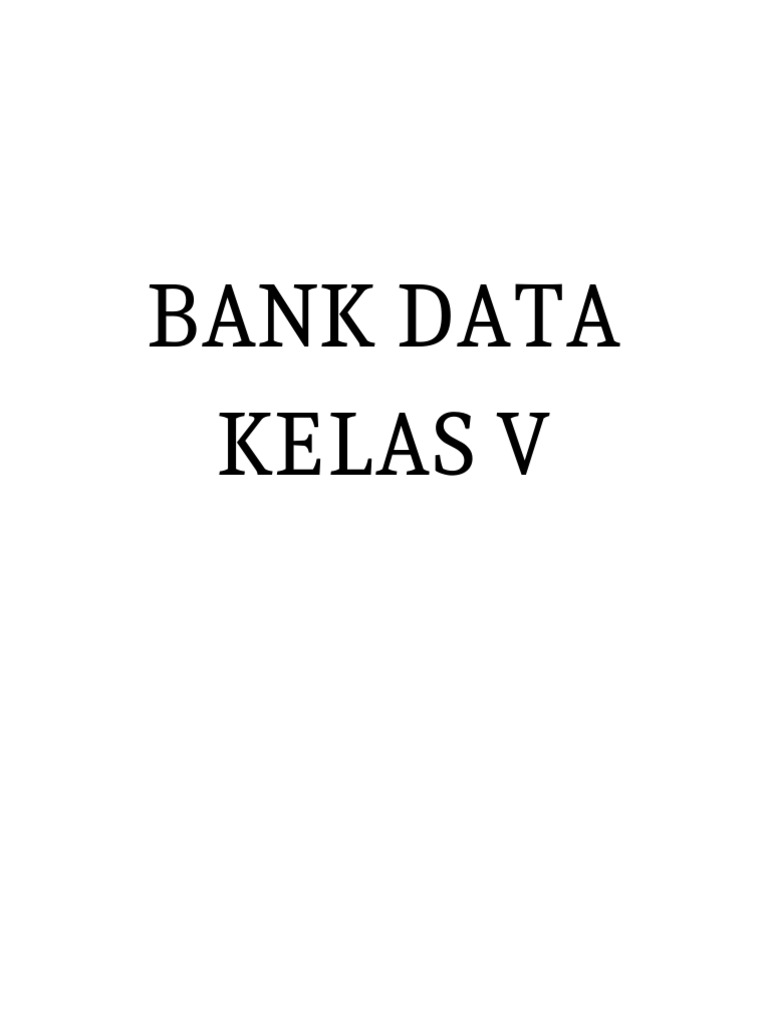 Bank Data Pdf