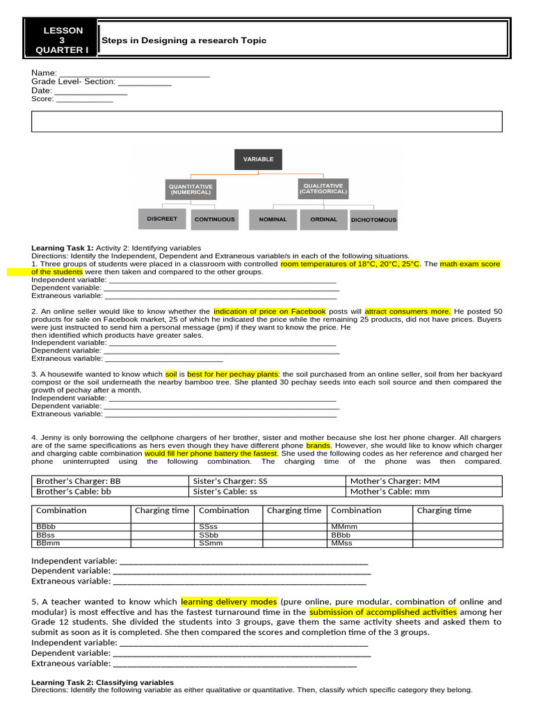 Activity Sheet 3 Q4 RWS | PDF