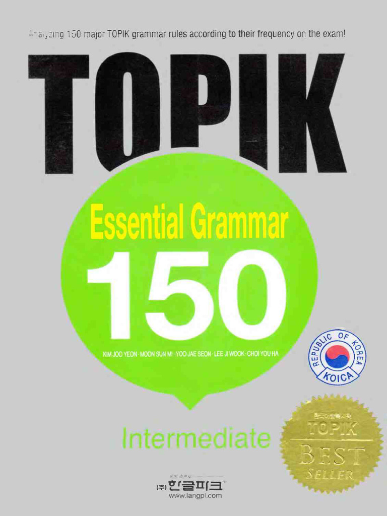 TOPIK 150 Essential Grammar | PDF