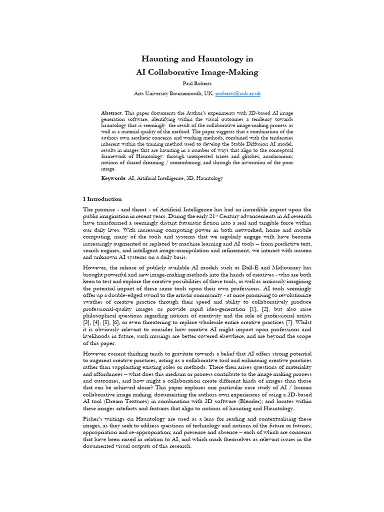 Haunting and Hauntology in Collab Practice Roberts 2023 | PDF