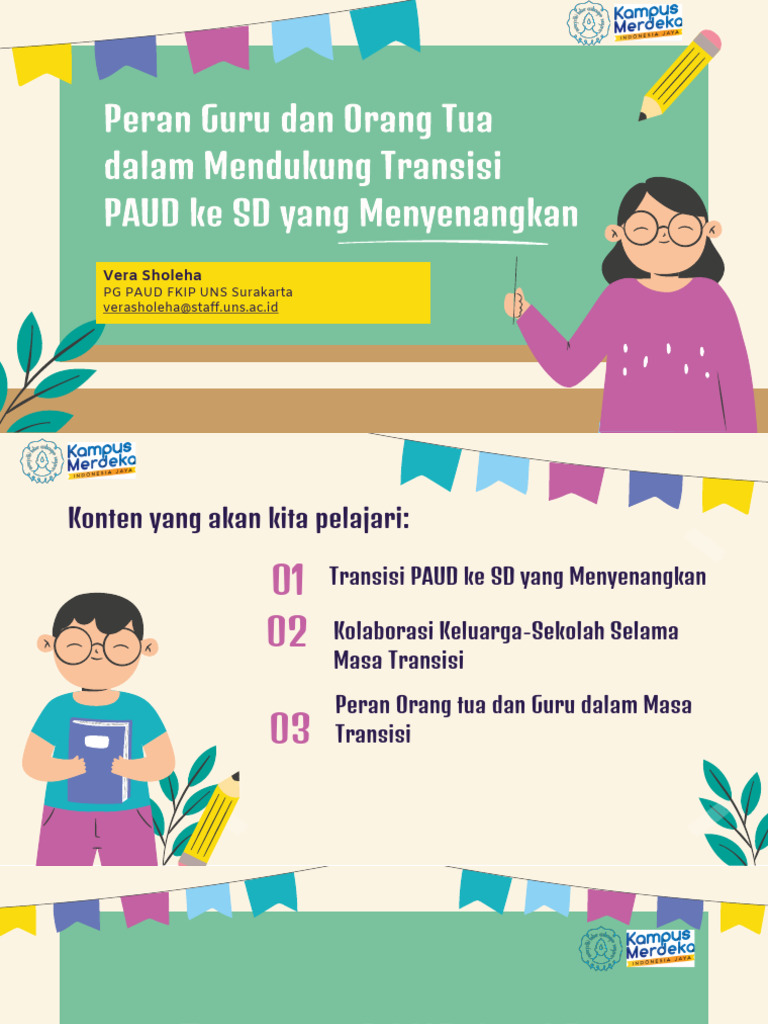 H2 - Peran Guru Dan Orang Tua Dalam Mendukung Transisi PAUD Ke SD Yang Menyenangkan | PDF