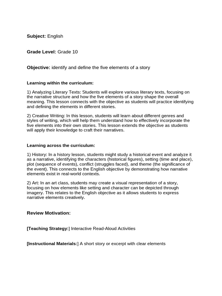 Lesson Plan | PDF