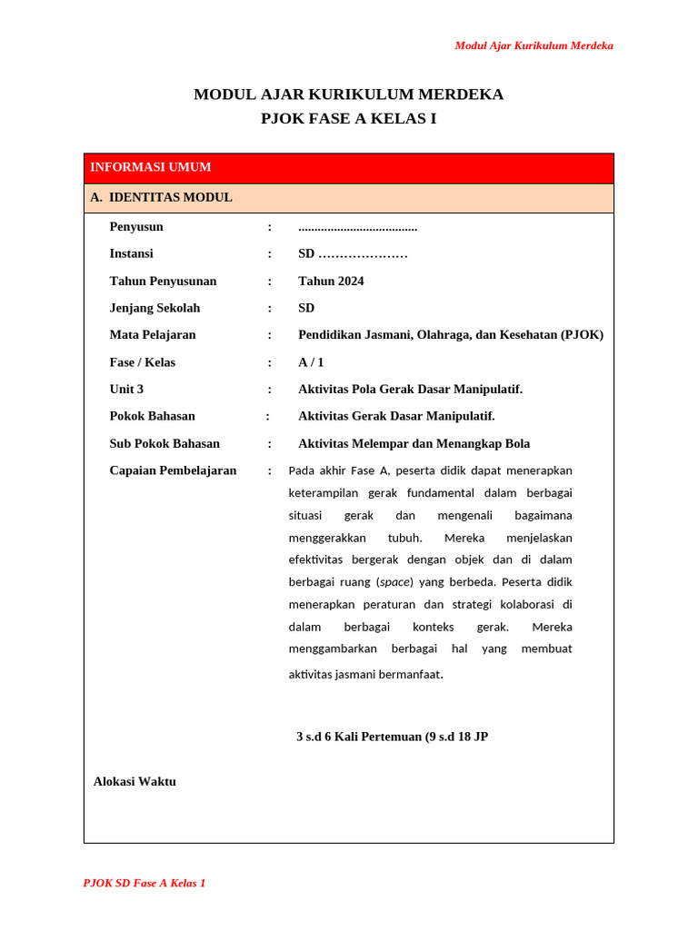 Modul Aja Fase A | PDF