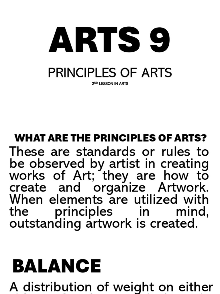 2 Arts 9 Principles of Arts | PDF