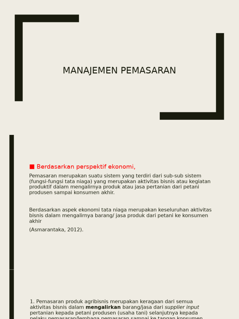 Manajemen Pemasaran | PDF