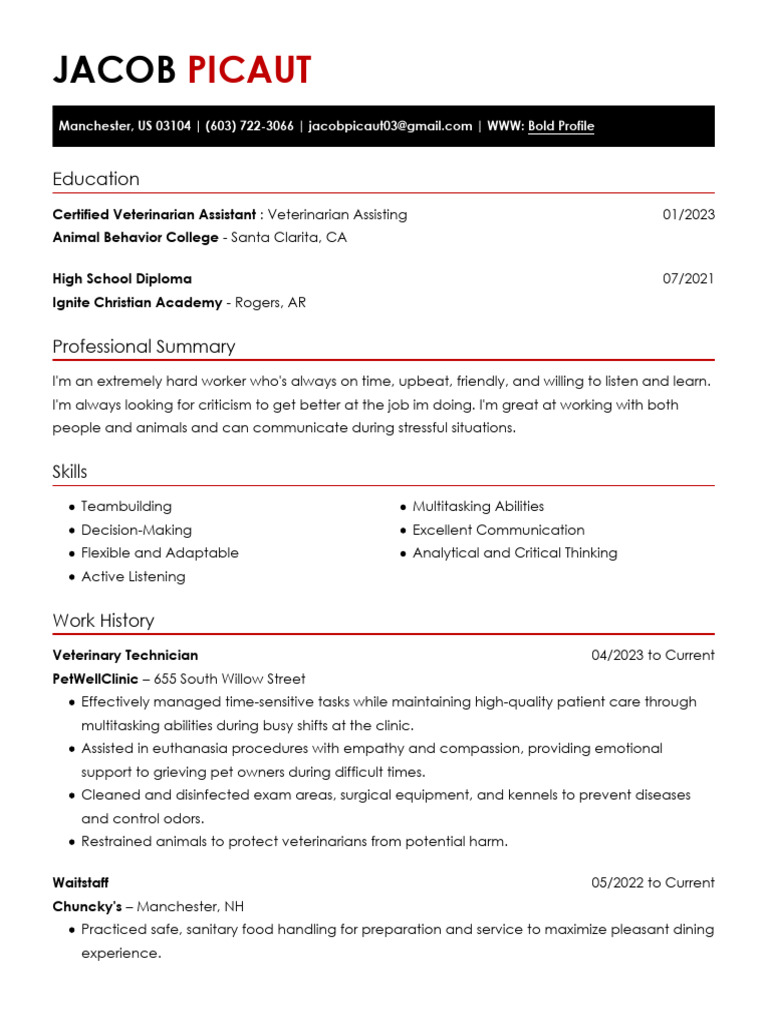Jacob Picaut Resume | PDF