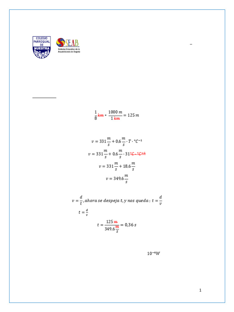 Solución de Ejercicios Acustica | PDF