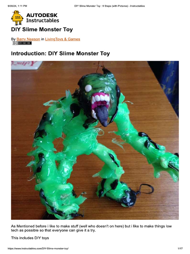 DIY Slime Monster | PDF