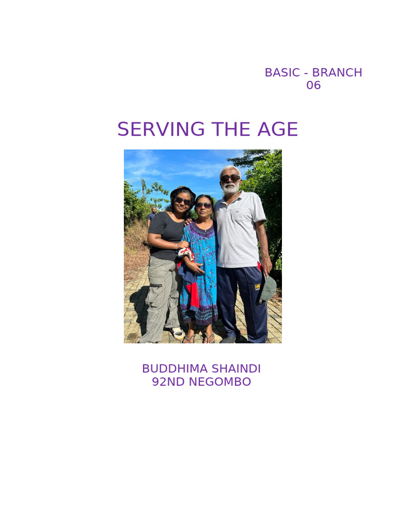 Serving The Age: Basic - Branch 06 | PDF