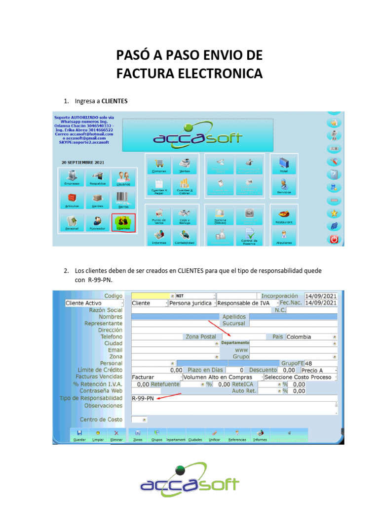 ACTUAL PASÓ A PASO Crear FACTURA ELECTRONICA | PDF