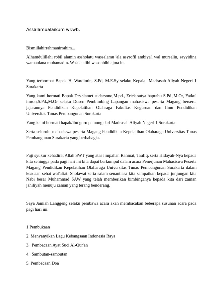 Teks Penerjunan | PDF