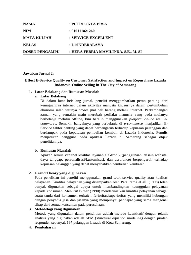 Putri Okta Ersa - 01011182126030 - L1 - Analisis Jurnal 02 | PDF