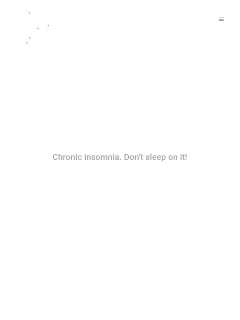 Chronic Insomnia - SLEEP ON IT! - Public Health Campaign On Sleep | PDF ...