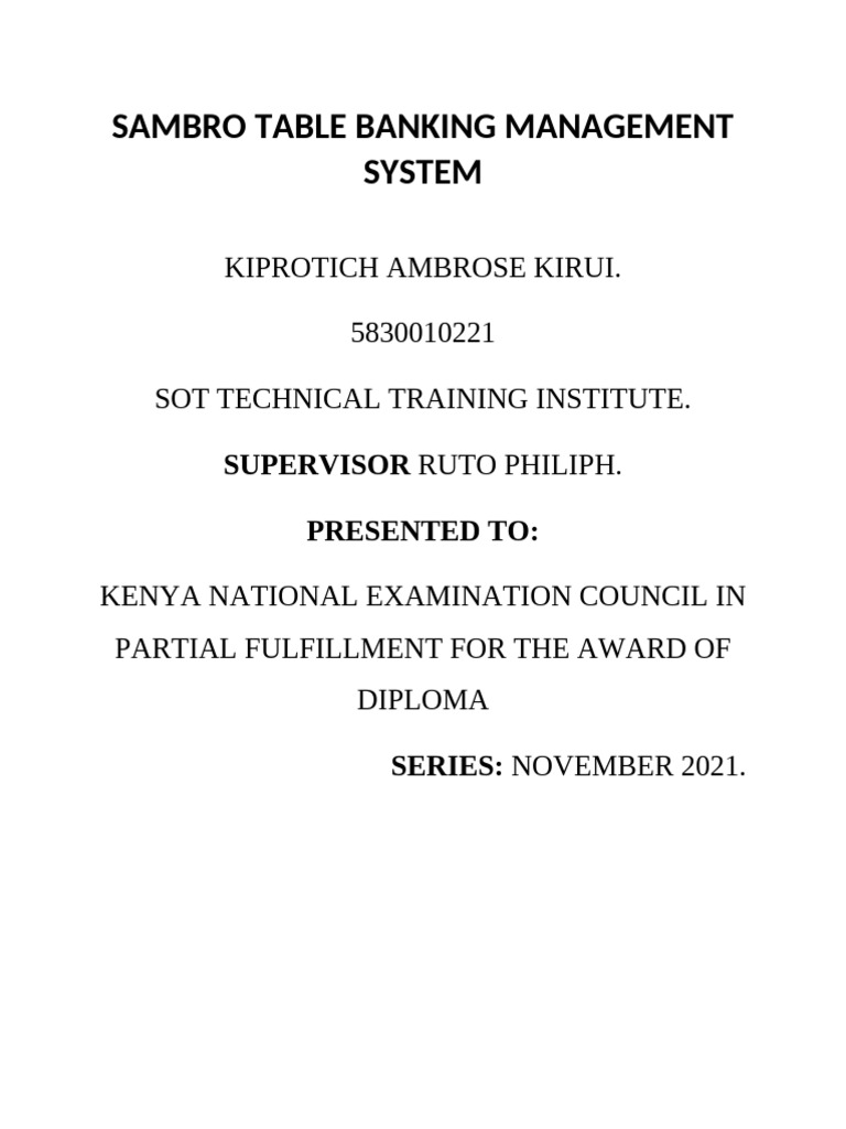 Ambrose Kiprotich Kirui 5830010221 | PDF