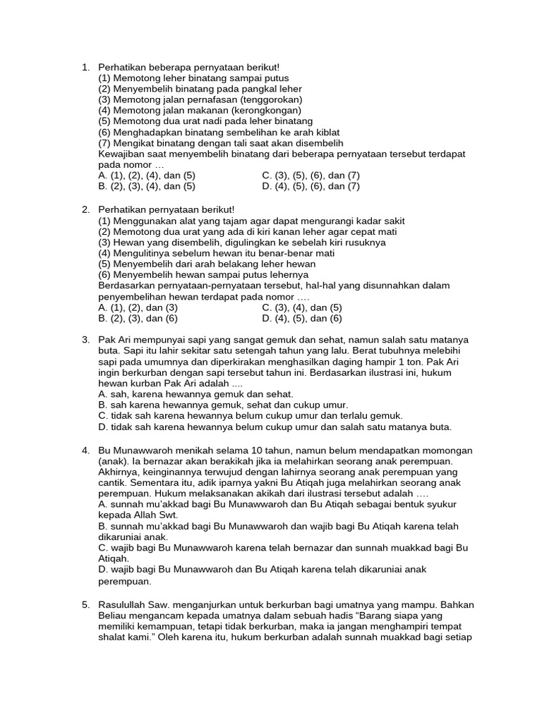 Soal Try Out | PDF | Sharia | Law
