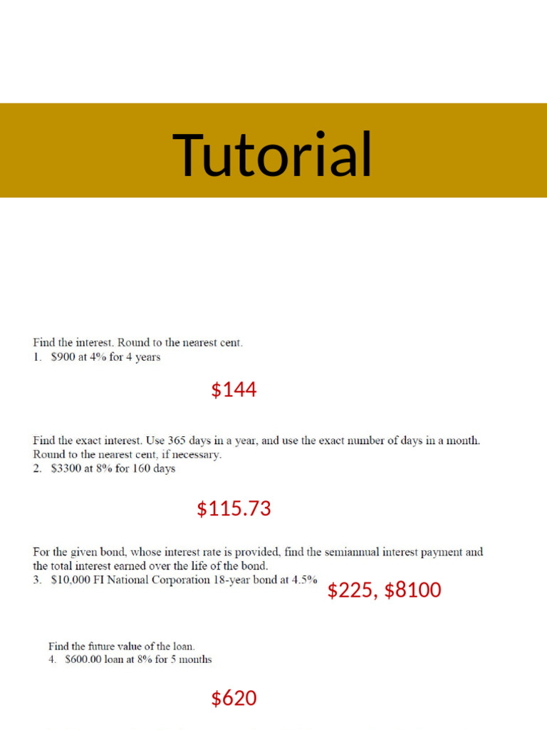 Chapter 1 Tutorial Exercises | PDF