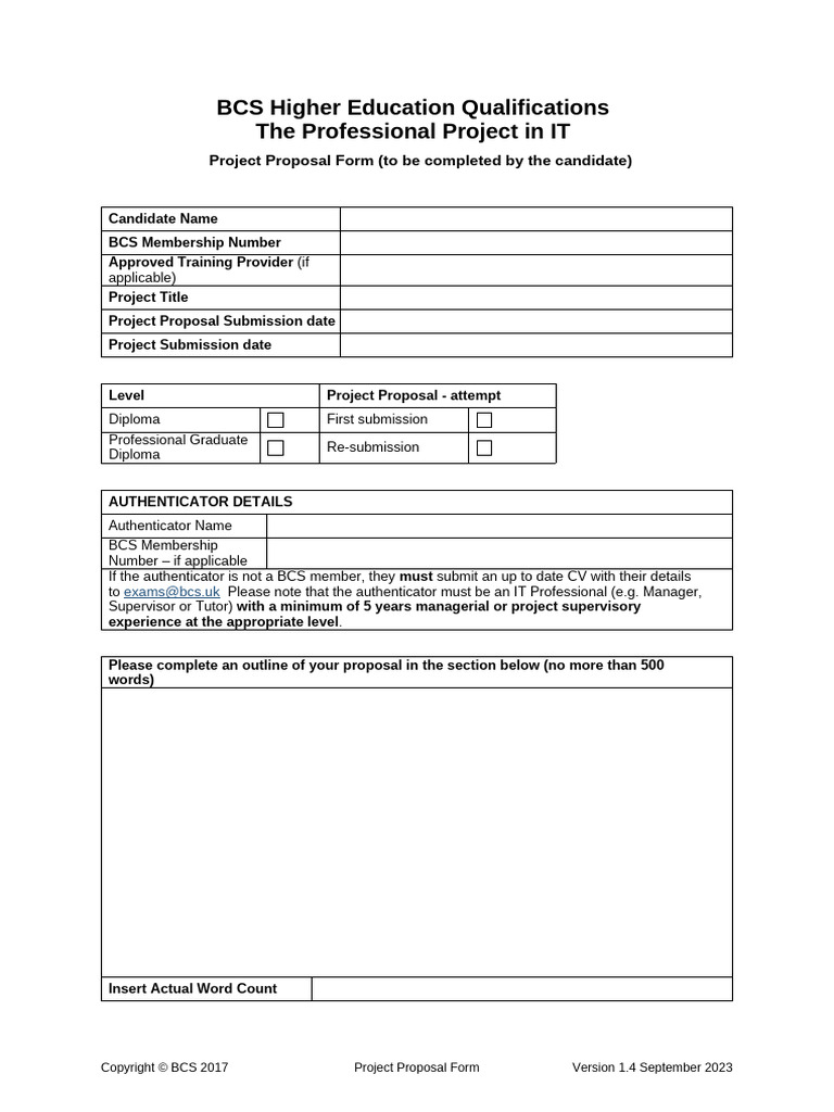 Heq Proposal Form | PDF